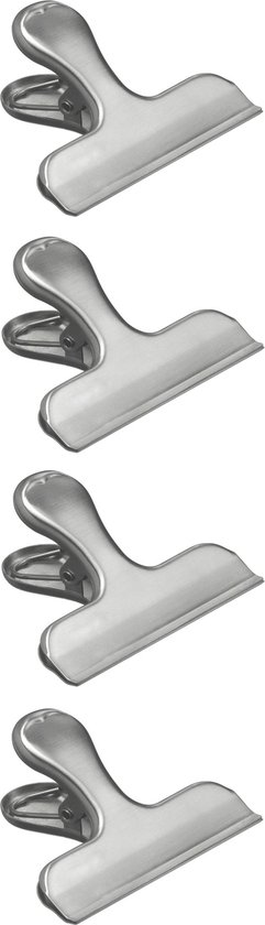 Wenko Sluitclips, roestvrijstaal, 4 stuks | bol