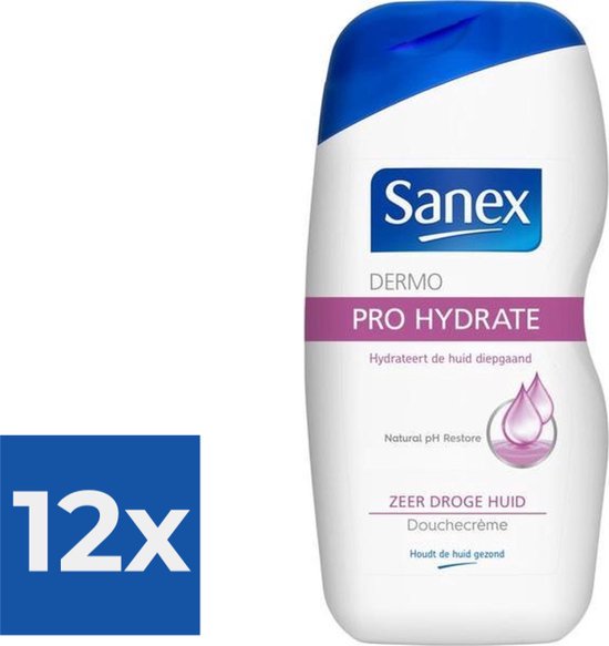 Sanex Dermo Pro Hydrate Douchegel 500 ml - Voordeelverpakking 12 stuks ...