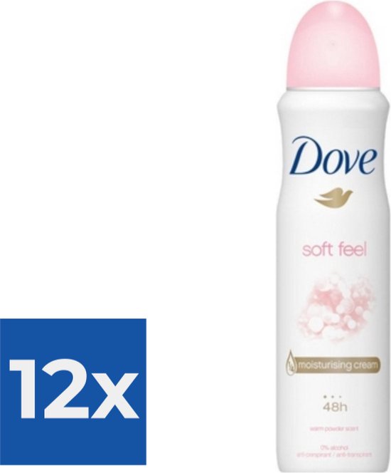 Dove Deospray - Soft Feel 150 ml - Voordeelverpakking 12 stuks | bol