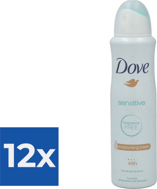 Dove Deodorant Spray Sensitive 150ml - Voordeelverpakking 12 stuks | bol