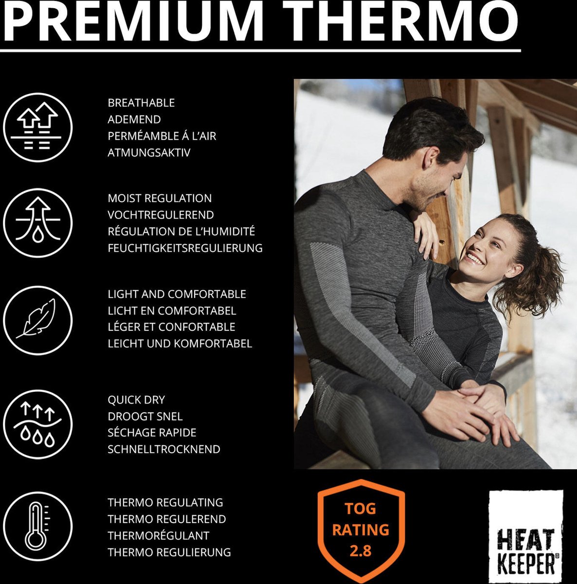 Heatkeeper Thermoset Heren Premium Techno - Thermoshirt met lange ...