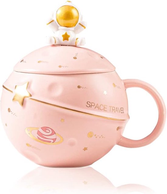 Astronaut Mug Planet Cup with Space Relief Cute Ceramic Coffee Mug ...