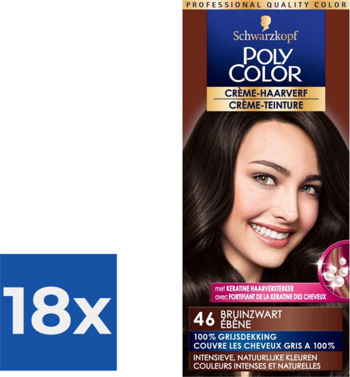 Schwarzkopf Poly Color Creme Haarverf 46 Bruinzwart - 1 stuk ...