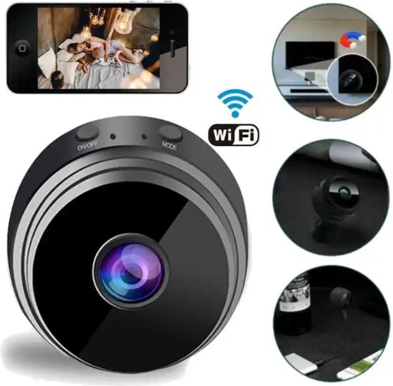 Mini smart Camera A9 - Wifi - Full HD 1080P -CCTV A9 - infrarood ...