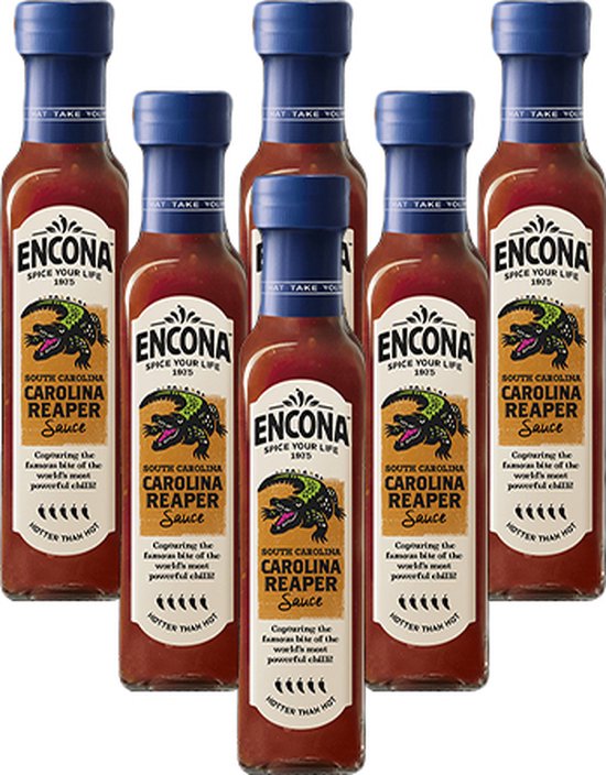 Encona - South Carolina Carolina Reaper Sauce - 6x 142ml | bol
