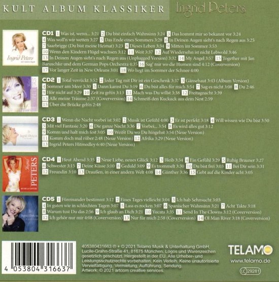 Ingrid Peters - Kult Album Klassiker (5 CD) (5in1), Ingrid Peters ...