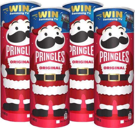 Pringles Original - LIMITED CHRISTMAS EDITION - snacks voor de feestdagen - 165g x 4 | bol