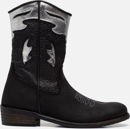 Vingino Vera Xhi Cowboylaarzen zwart Leer - Dames - Maat 39 | bol