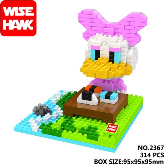 Nanoblock, Brickkies®, Daisy Duckie met eten, Nr 2367, 314 Bouwblokjes ...