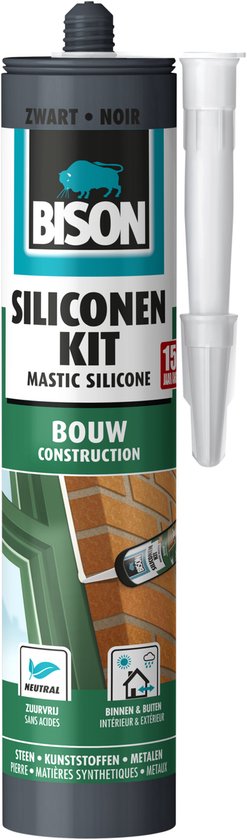 Bison Siliconenkit Bouw - Transparant, waterbestendig, blijvend ...