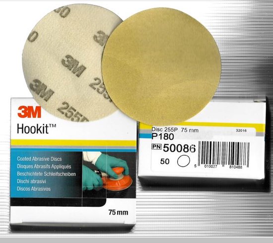 3M 50087 255P Hookit Schuurschijven 75mm P180 | bol