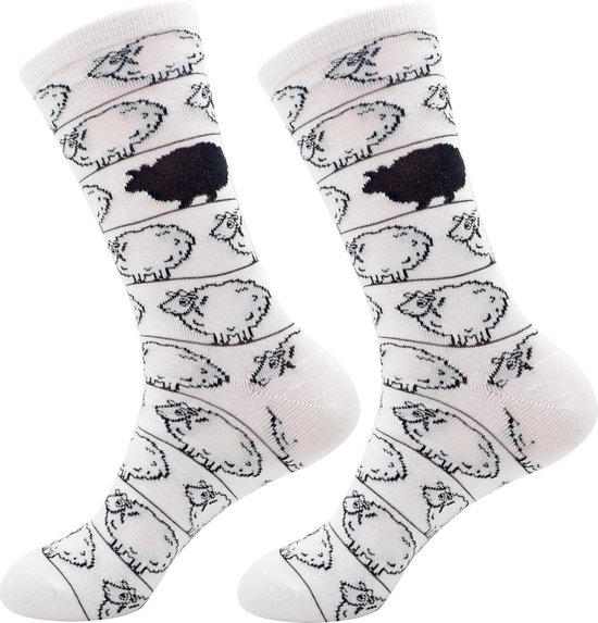 Robin Ruth - Zwarte schaap - Wit - Heren sok - Maat 41-46 | bol