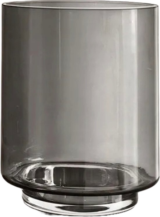 Vaas glas – vaas Medienne Optic Grey, klein - vaas grijs | bol