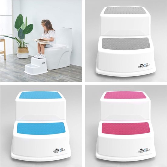 Premium Step Stool for Children with 2 Steps - Step Stool 2-Tier with ...