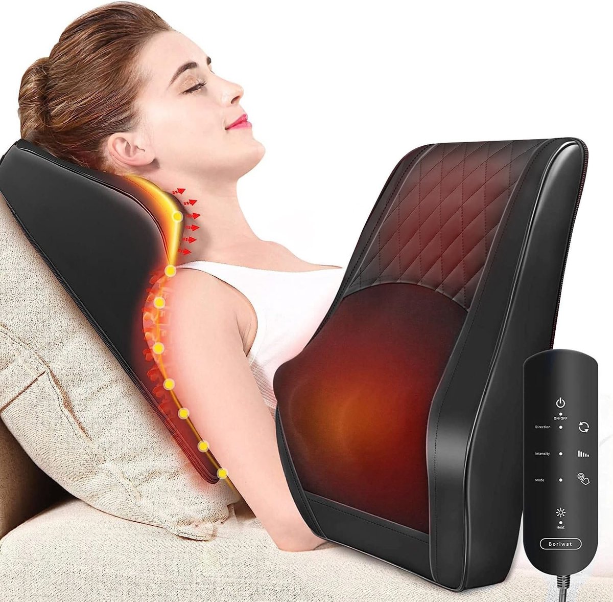 Massagekussen - Shiatsu Nek en Rug Massager met Warmte - Massagers voor ...
