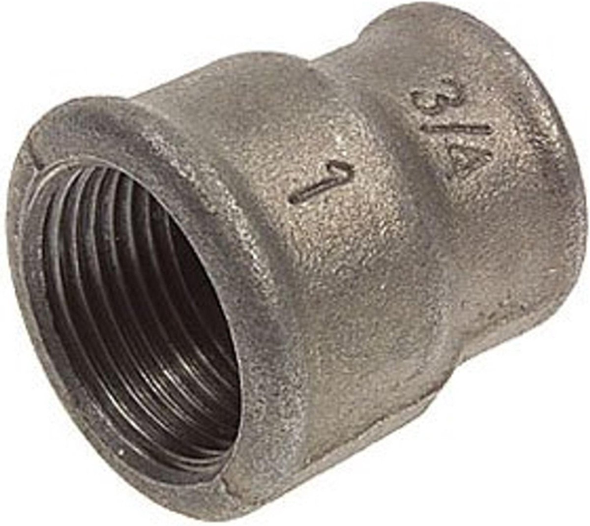 Nefit Ind Nr240 ronde sok verlopend met 2 x binnendraad 2 x1 zwart | bol