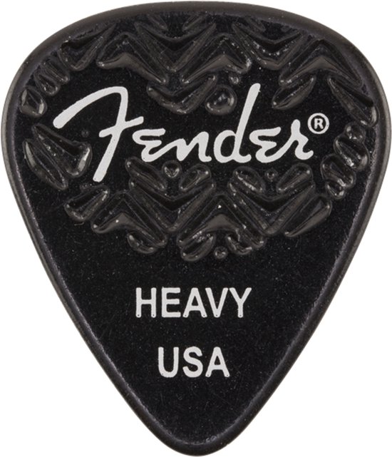 Fender 351 Shape Wavelength Heavy Picks Black (6-Pack) - Plectrum set | bol
