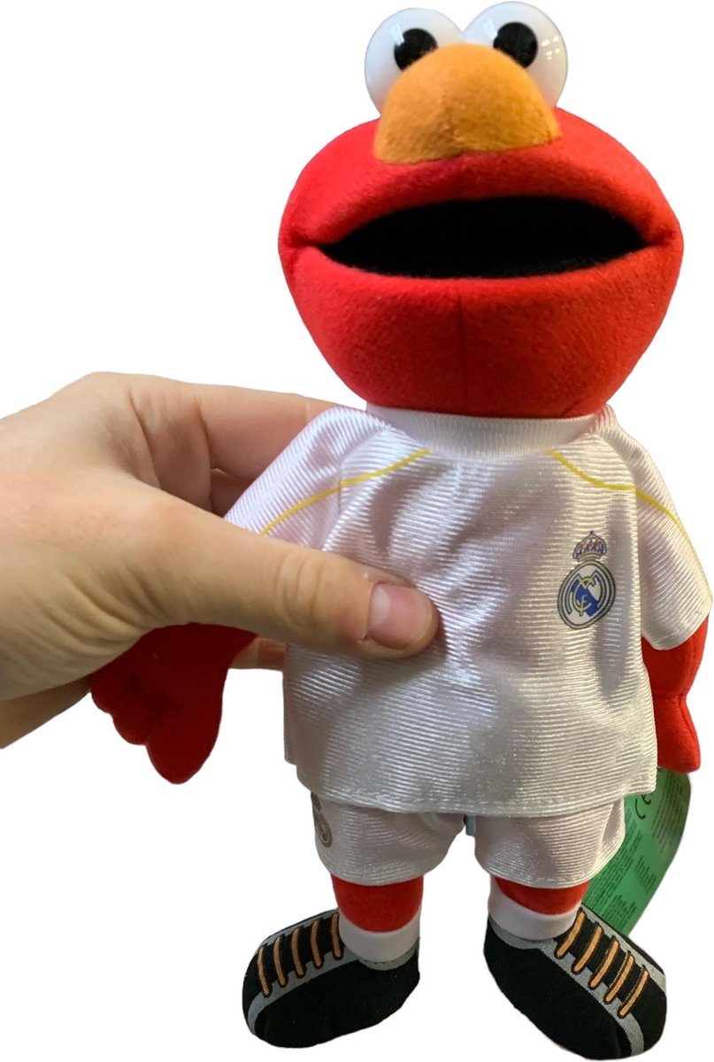 Sesamstraat Elmo knuffel in Real Madrid Outfit +-20cm | bol