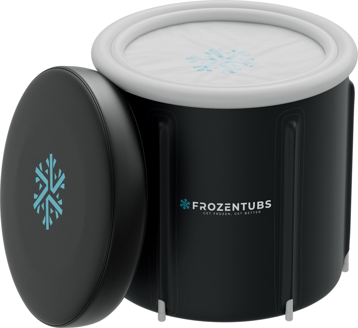 FrozenTubs® - IJsbad - Thermo deksel - All seasons winter cover - Opzet ...