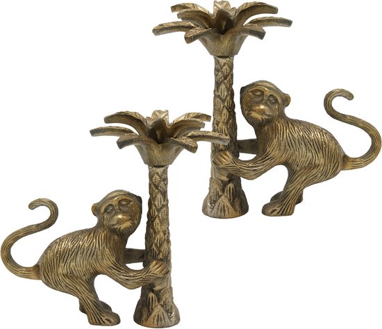 Doing Goods Kandelaar Macy Monkey (Set van 2) | bol