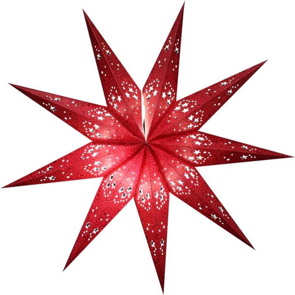 Luxe Kerstster - Wijnrood Matte Tint - 60 cm - Fairtrade uit India