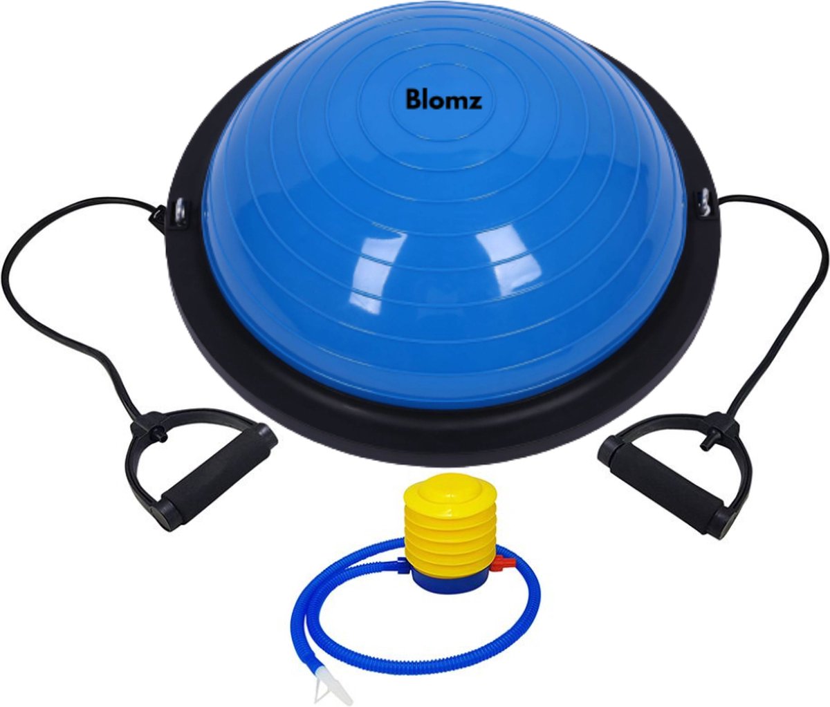 Blomz® Balanstrainer - Blauw - 58cm - Workout - Evenwicht - Bal - Grip ...