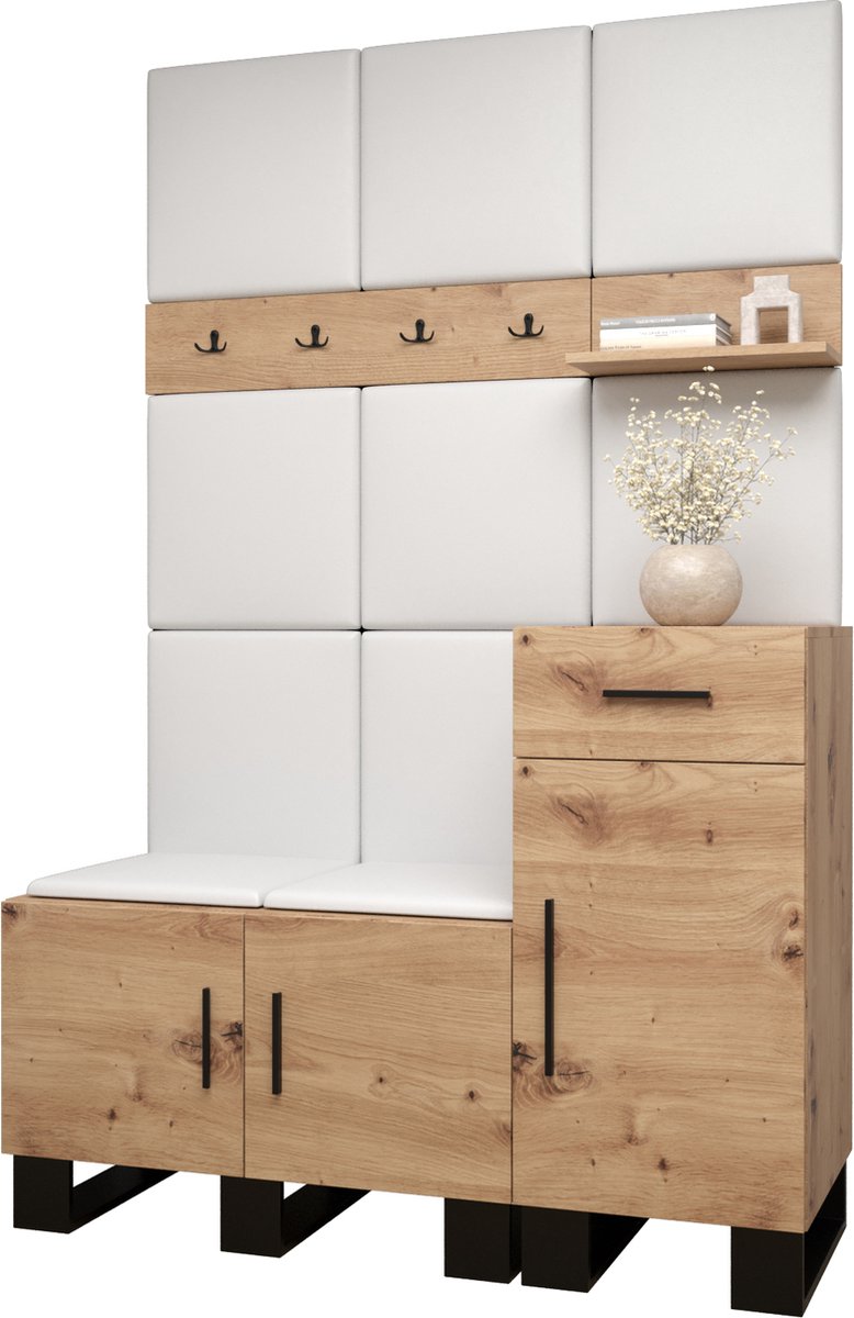 Garderobekast Ganggarderobe Compacte garderobe Vestibule Wandkast Plank ...