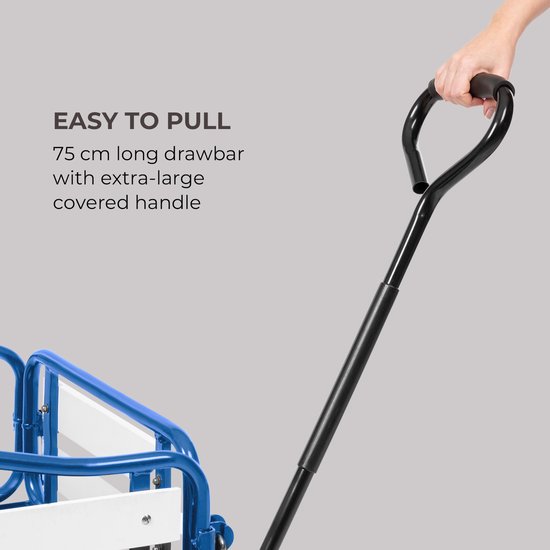 Ventura trekkar bolderkar zware vracht 300 kg staal HKC blauw | bol