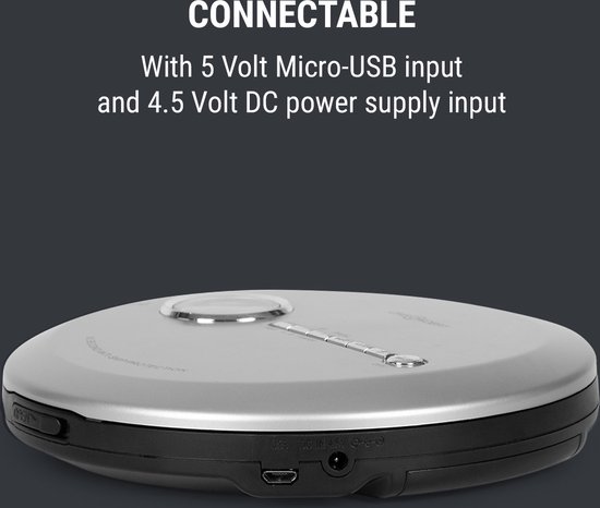CDC 100 MP3 discman draagbare CD speler anti-shock ESP micro-USB zilver ...