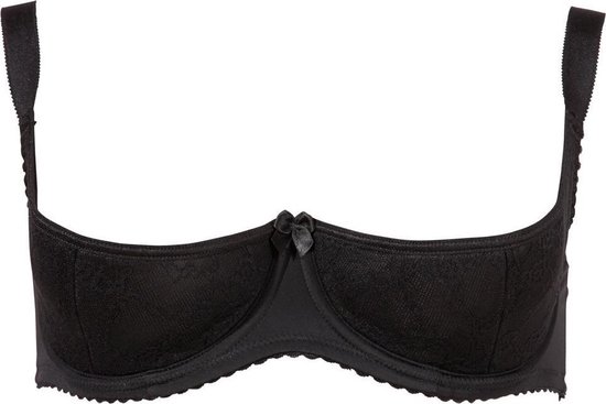 Cottelli Plus Size – Mooi Verfijnd Open Beha met Licht Gevoerde Cups ...