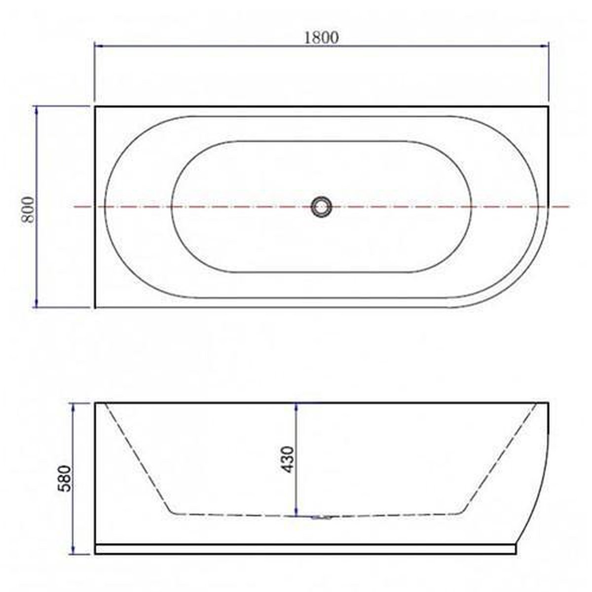 Ligbad Vrijstaand Corner Links Rechthoek Hoekbad 80x180x58cm ...