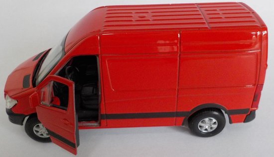 MERCEDES-BENZ SPRINTER PANEL VAN Welly 43730 rood | bol.com