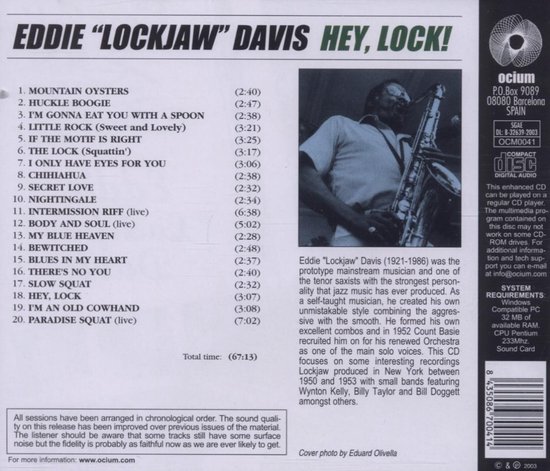 Hey Lock!, Eddie Lockjaw Davis | Muziek | bol