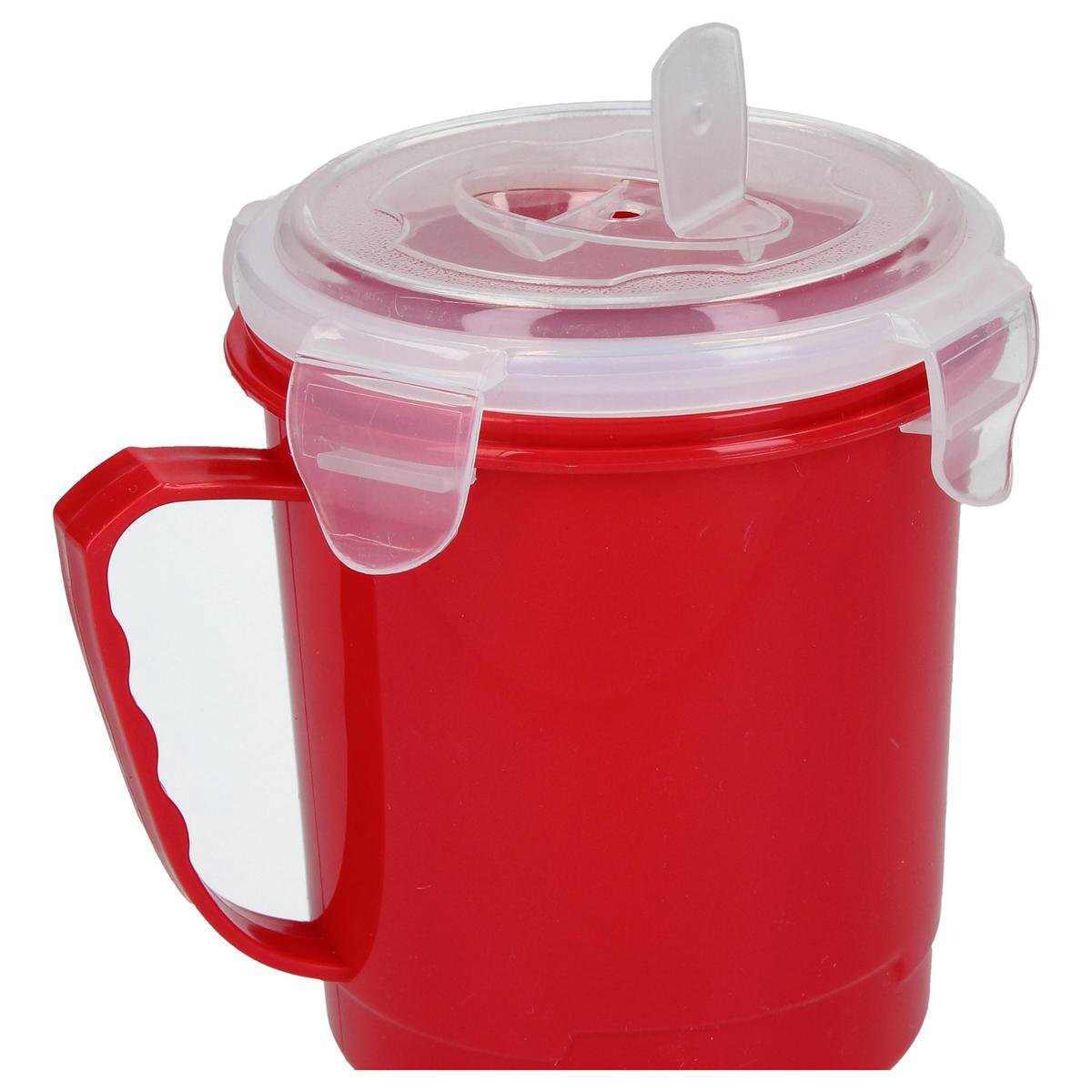 Rode Magnetron Soepbeker met Ontluchtingsfilter – 12x8cm | Magnetron ...