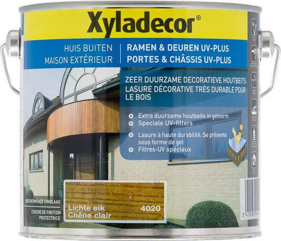 Xyladecor Ramen & Deuren Uv-Plus - Decoratieve Houtbeits - Lichte Eik - 2.5L | bol.com