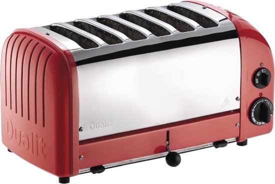 Dualit Vario Luxe Broodrooster | Rood | 6 Sleuven | bol.com