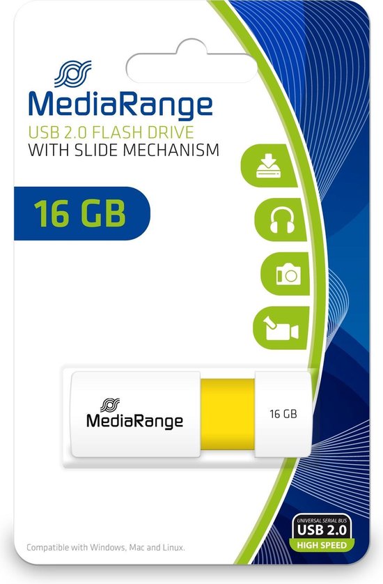 MediaRange Premium Flash Drive - USB-stick - 16 GB | bol.com