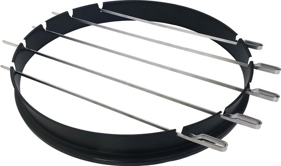 BBQ Ring voor 57 CM kogel grills met spiesen set ( past o.a op Weber Ø ...