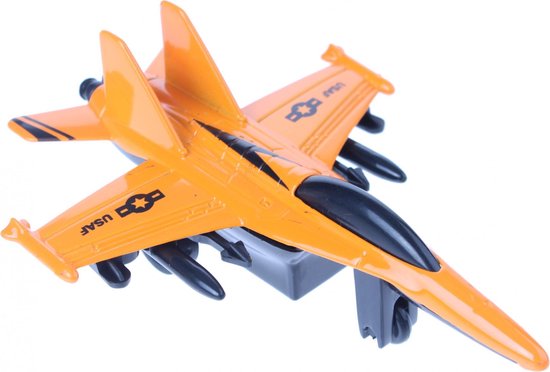 Johntoy Jet Fighter Orange 12 Cm | bol.com
