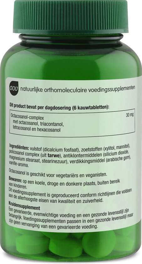 Aov Octacosanol - 60 Tabletten | bol