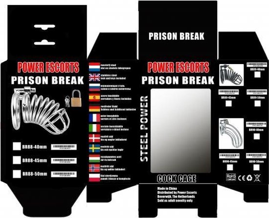 Power Escorts - Prison Break - Verstelbare Cockcage Met Slot ...
