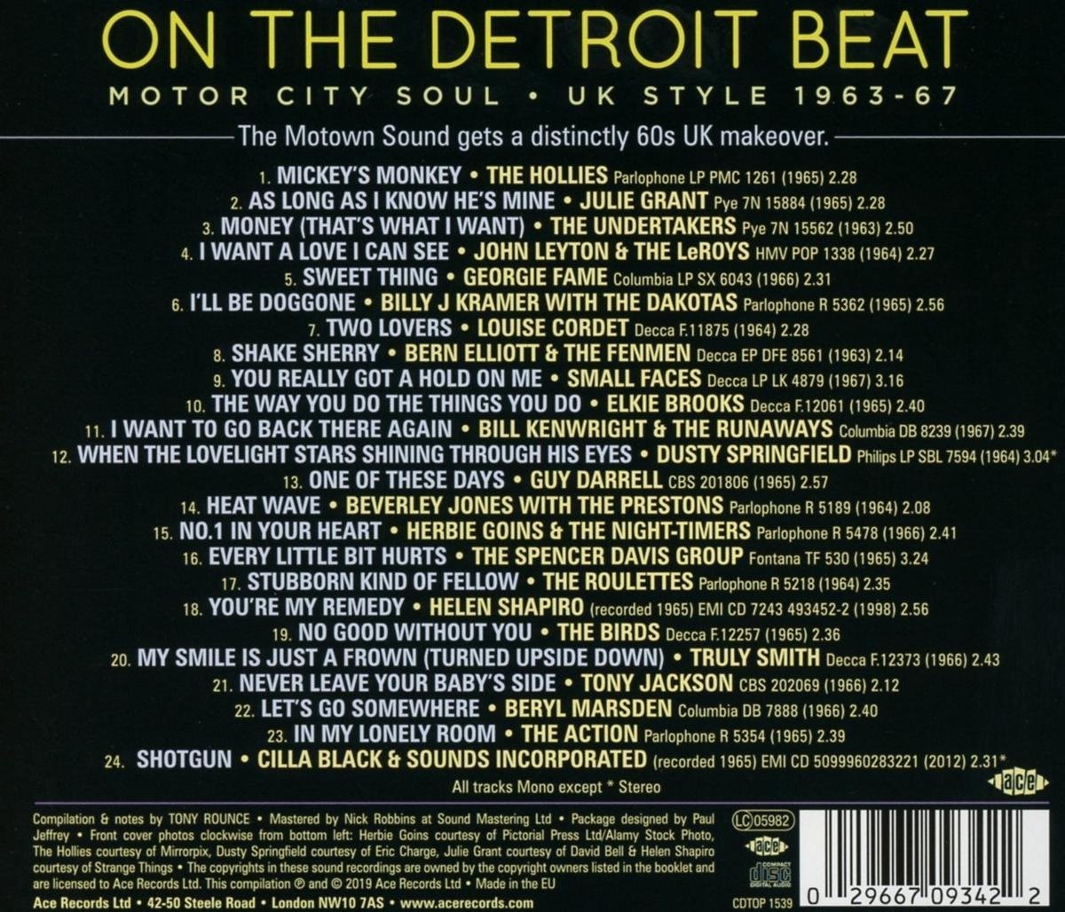 On The Detroit Beat: Motor City Soul - Uk Style 1963-67, various ...