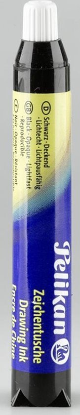 Pelikan Oost-Indische inkt zwart, tube van 9 ml, op blister | bol