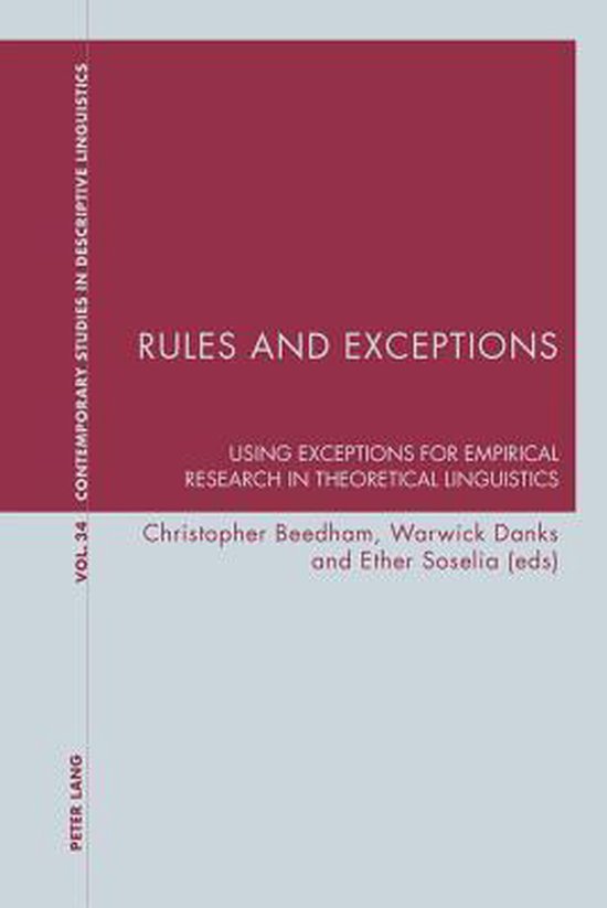 Rules and Exceptions | 9783034307826 | Christopher Beedham | Boeken ...