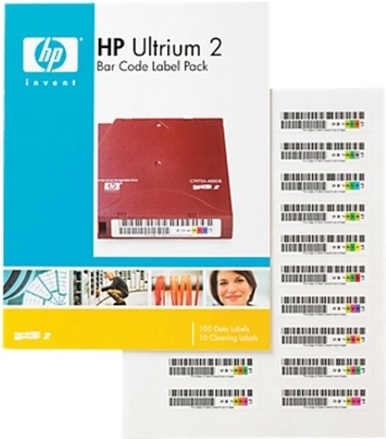 HP Ultrium 2 BarCode Label Pack - A pack of 110 uniquely sequenced ...