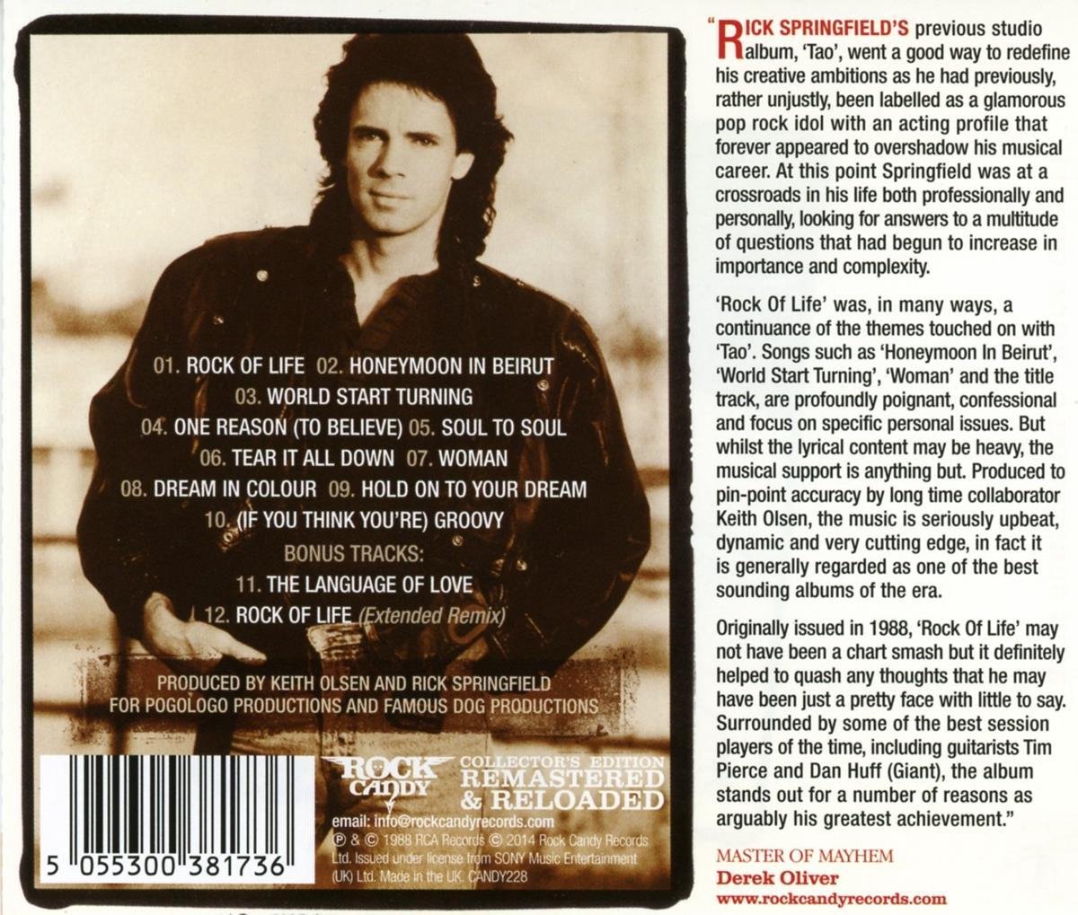 Rock Of Life, Rick Springfield | CD (album) | Muziek | bol.com