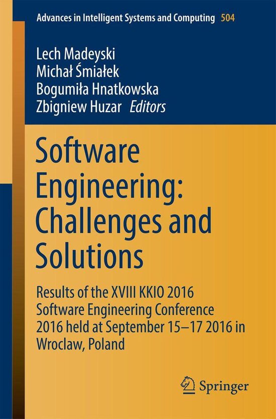 Advances in Intelligent Systems and Computing 504 - Software ...