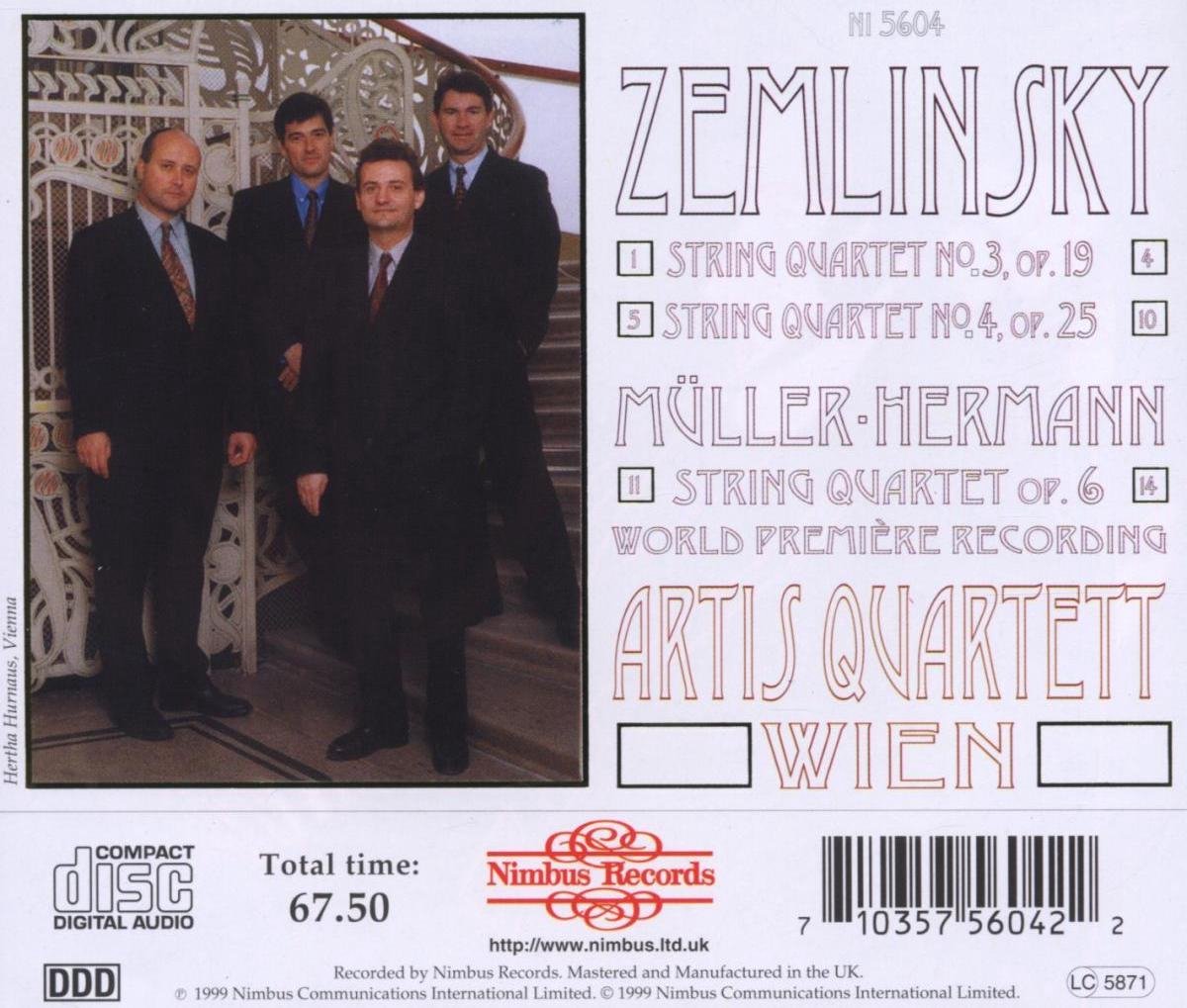 Artis Quartett Wien - Zemlinsky: String Quartets Nos. 3 & (CD), Muller-Hermann | Muziek | bol.com