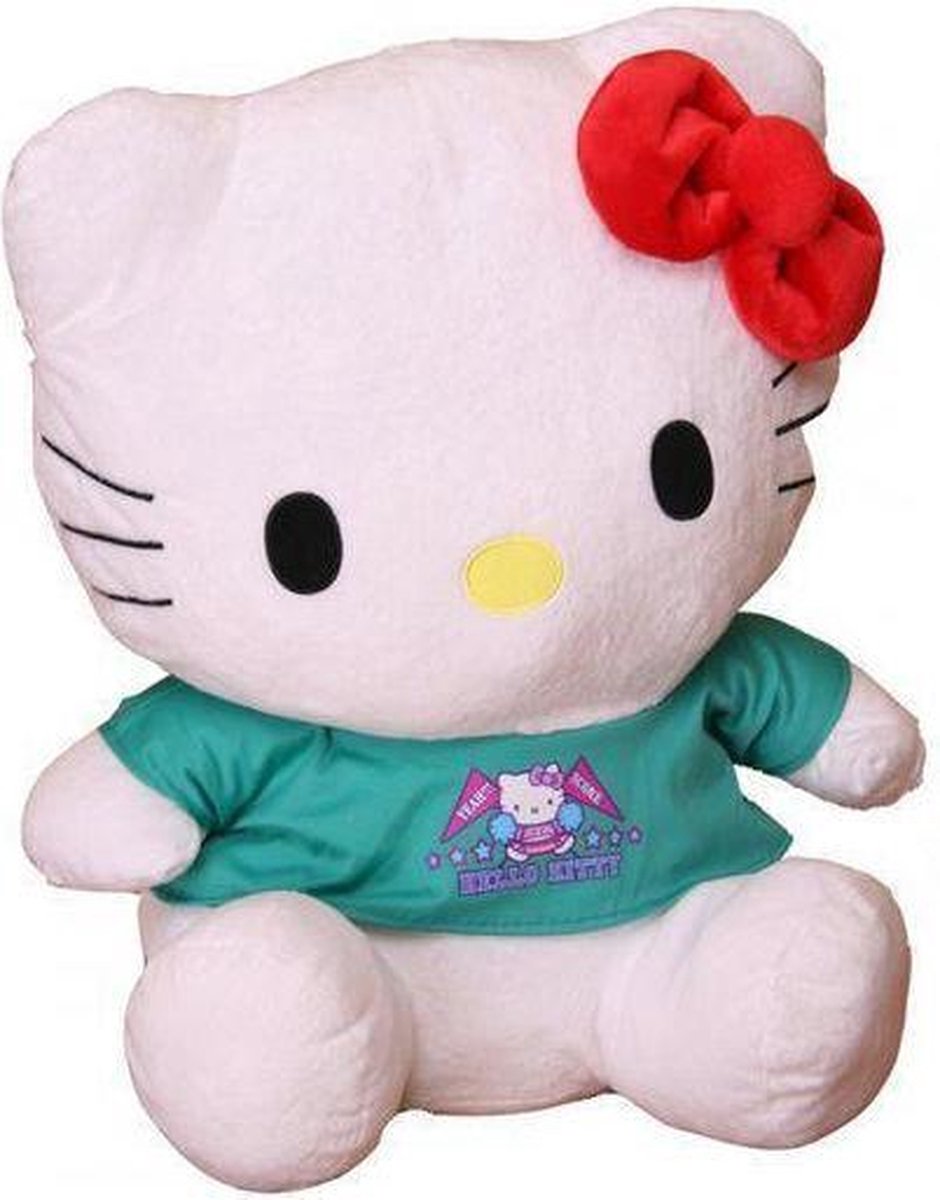 Pluche Hello Kitty knuffel groen 55 cm | bol.com