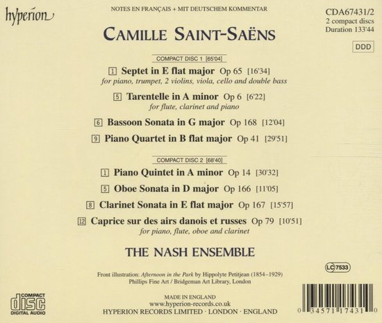 Piano Quartet Quintet & Septet / Oboe Sonata, The Nash Ensemble | CD (album) | Muziek | bol.com